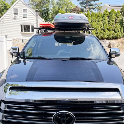 Lensun 90W 12V Flexible Hood Solar Panel for Toyota Tundra 2nd Gen 2014 ...