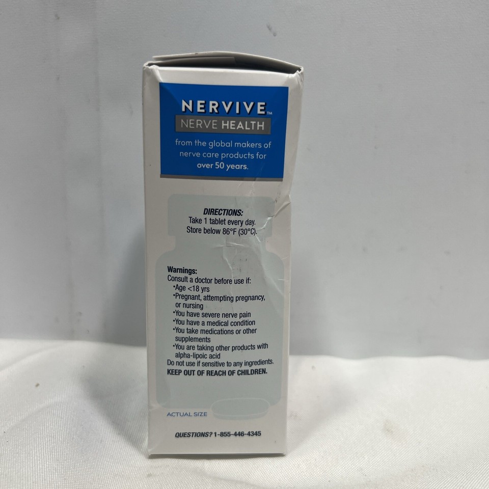Nervive Nerve Health Supplement Nourishes Nerves Vitamin 30 Tabs, Exp ...