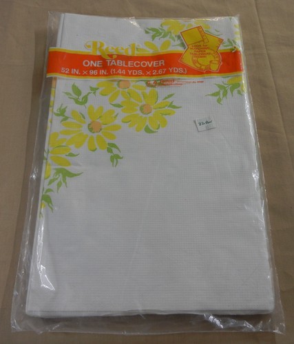 Vintage Reed Yellow Daisy Paper Tablecloth 52X96 Inches NIP - KMart | eBay