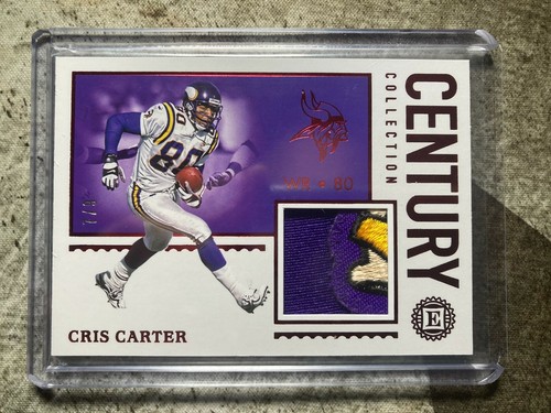 2020 Panini Encased Cris Carter Century Collection Ruby Game Worn 7/9 ...