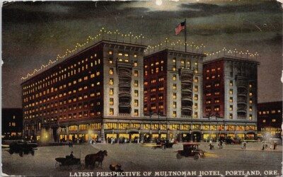 Portland OR Multnomah Hotel Rose Festival 1912 Advertising on back ...