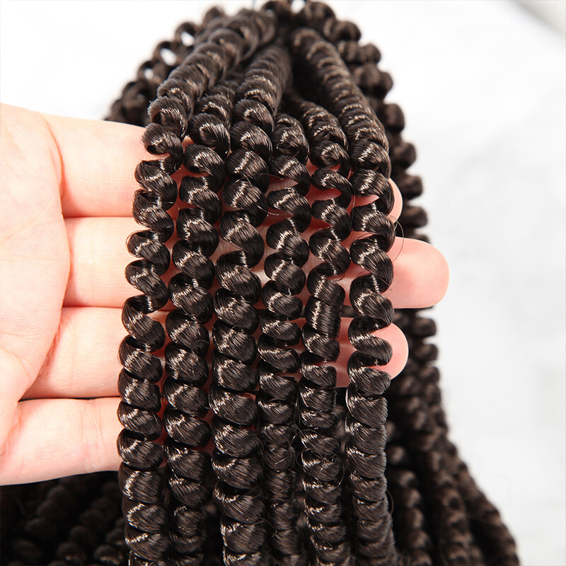Short 8" Spring Twist Afro Briading Hair Extension Passion Twists Curly ...