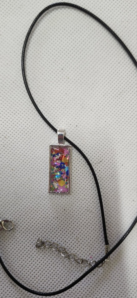 Unique OOAK Statement Art Under Glass Pendant Necklace On Cord ...