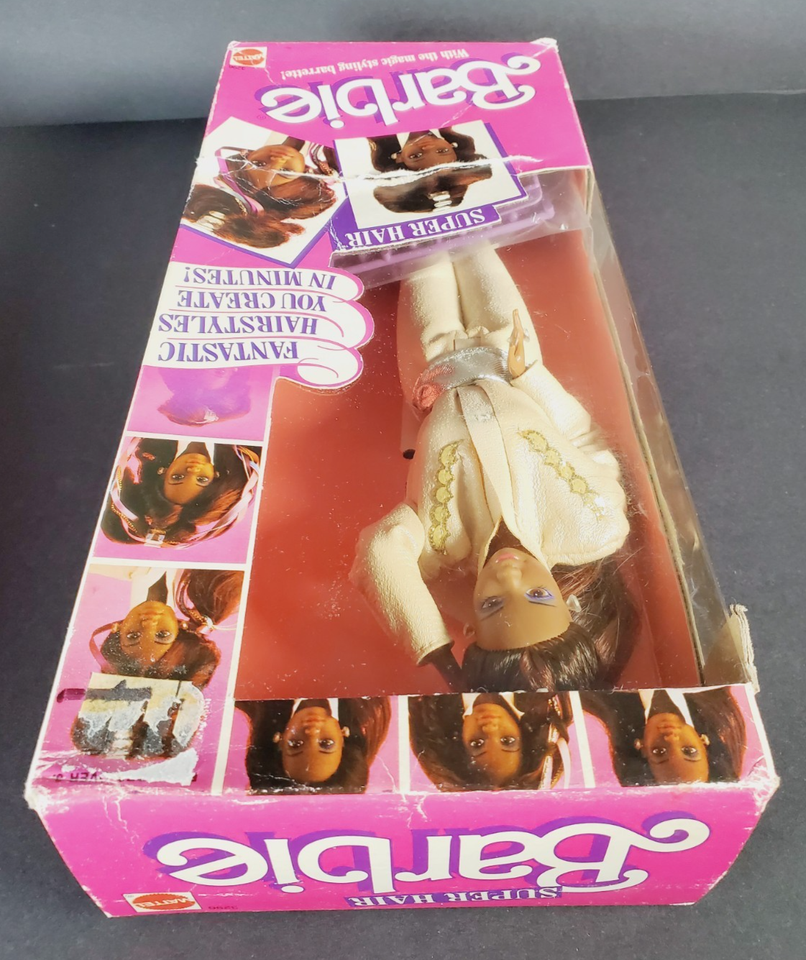 NEW 1986 Barbie Super Hair Barbie Doll African American Mattel # 3296 ...