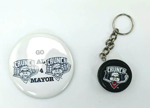 Syracuse Crunch Puck Keychain and Pinback Button "Go Al 4 Mayor" | eBay