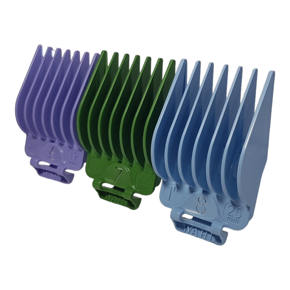 #6-#8 set Wahl Color Pro Clipper Guide Comb Guard Set 3/4-1 inch 19 ...