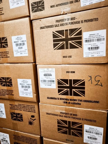 MRE BRITISH 2 FULL BOXes of 20 Packs ARMY 24 HOUR RATION RCIR UK Seller ...