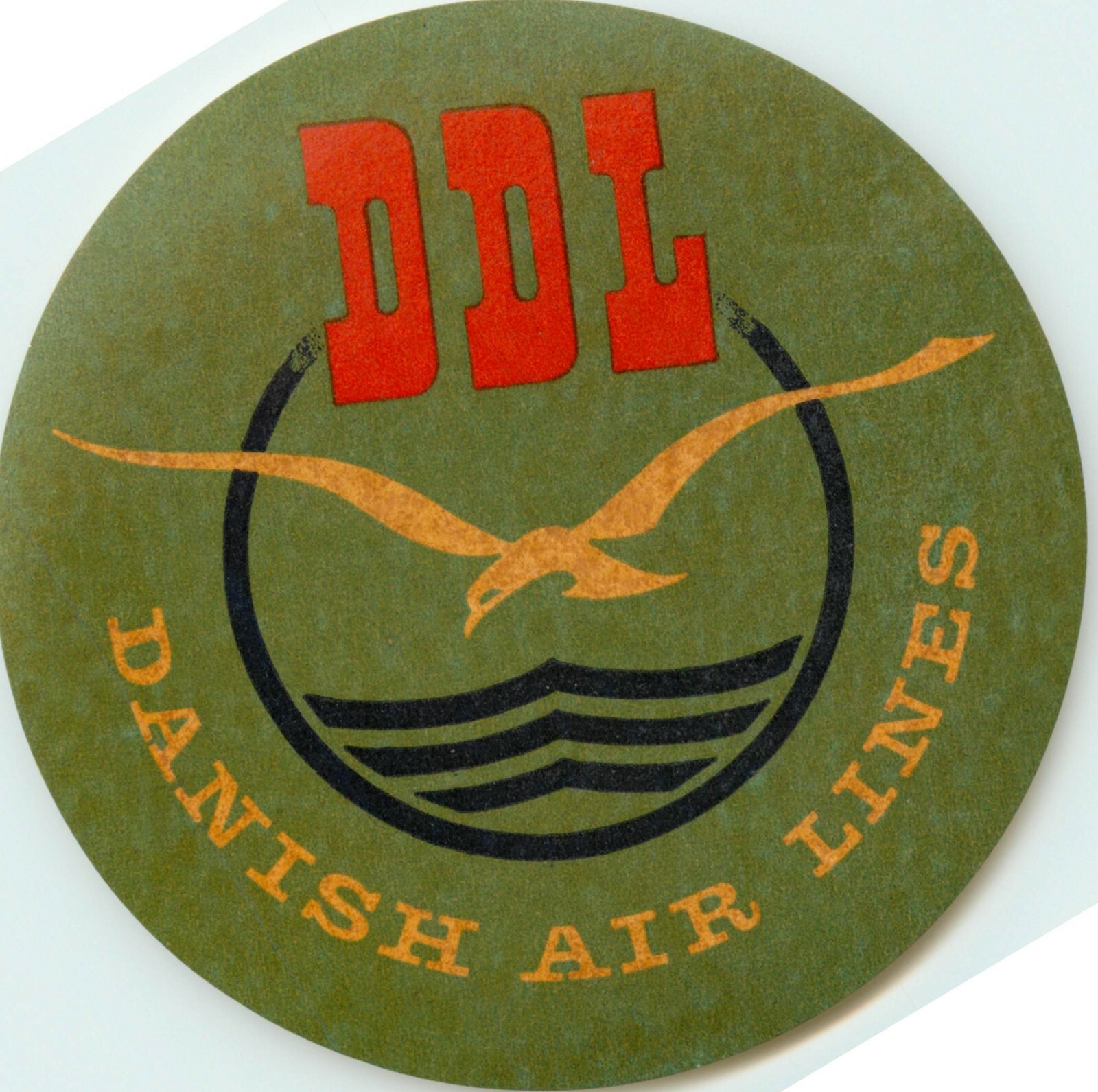 DDL ~DANISH AIRLINES -DENMARK~ Great Old Luggage Label, C. 1955 | eBay