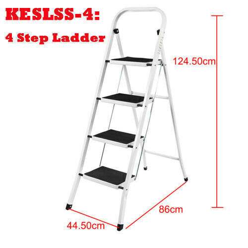 Folding 2 3 4 Steps Ladders MultiUse Tread Step Small Stool Non-Slip ...