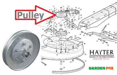 Genuine - Hayter Heritage RS82H Cutter Deck Centre Drive PULLEY ...