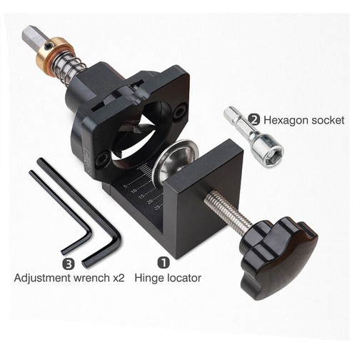 35mm Wood Locator Drill Guide Tool Woodworking Jig Door Hinge Hole ...