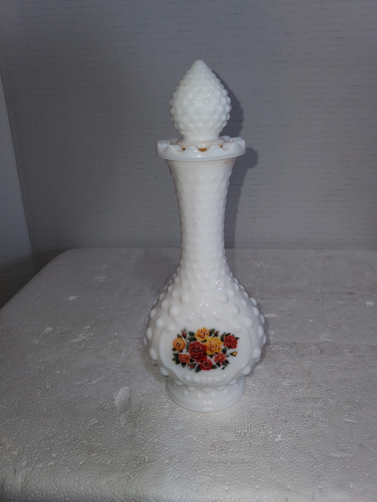 Vintage Avon Milk Glass Hobnail Bud Vase Roses Cologne Collectible ...