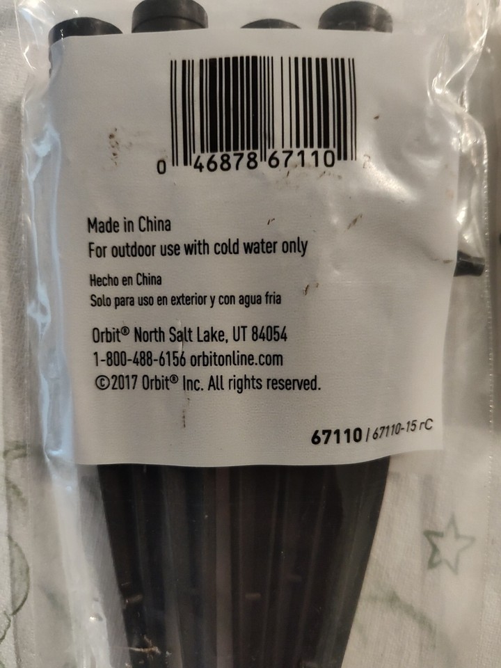 15 piece Orbit 67110 Black Plastic 1-29 GPH 25 PSI Micro-Bubbler 6 H in ...