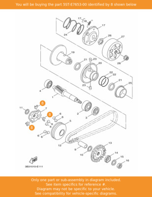 YAMAHA Slider, 5ST-E7653-00 OEM XF50 YN50 | eBay UK