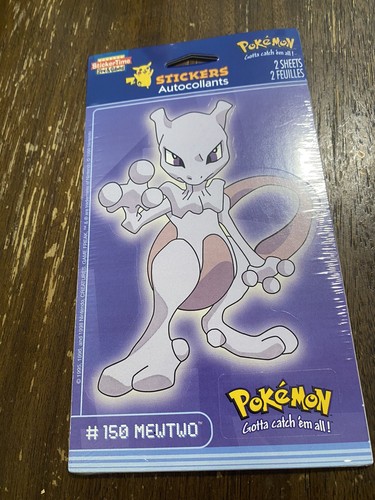 Rare Pokémon Stickers Mewtwo 2 Sheets New Sealed 1999 | eBay