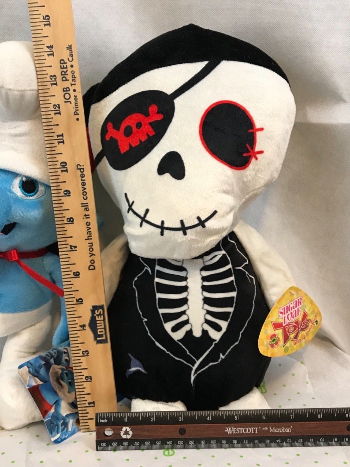 Smurfs Blue Devil And Sugar Loaf Skeleton Pirate Plush Stuffed Animal ...