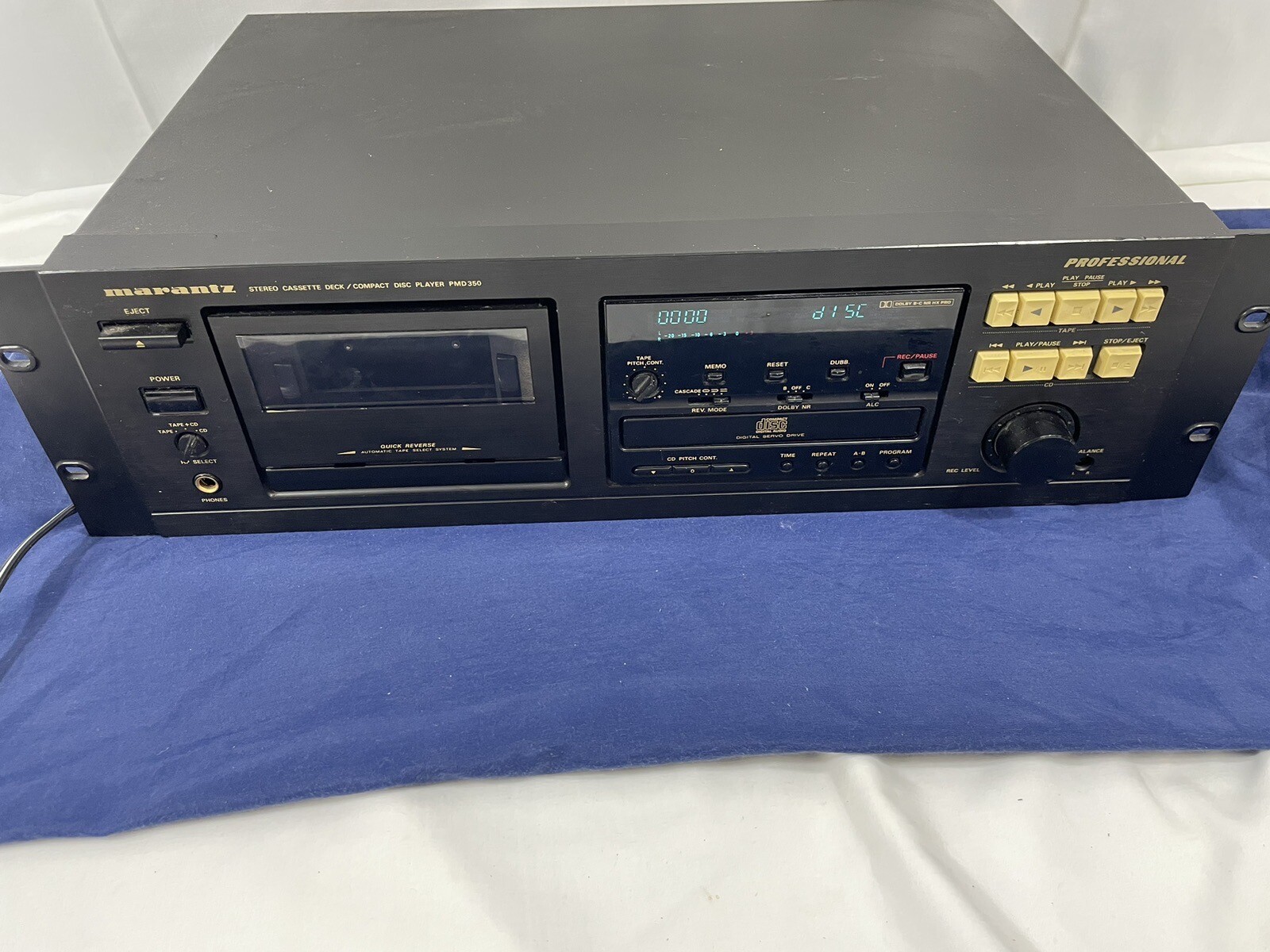 Marantz PMD-350 U Stereo Cassette Deck Compact Disc CD Player Recorder ...