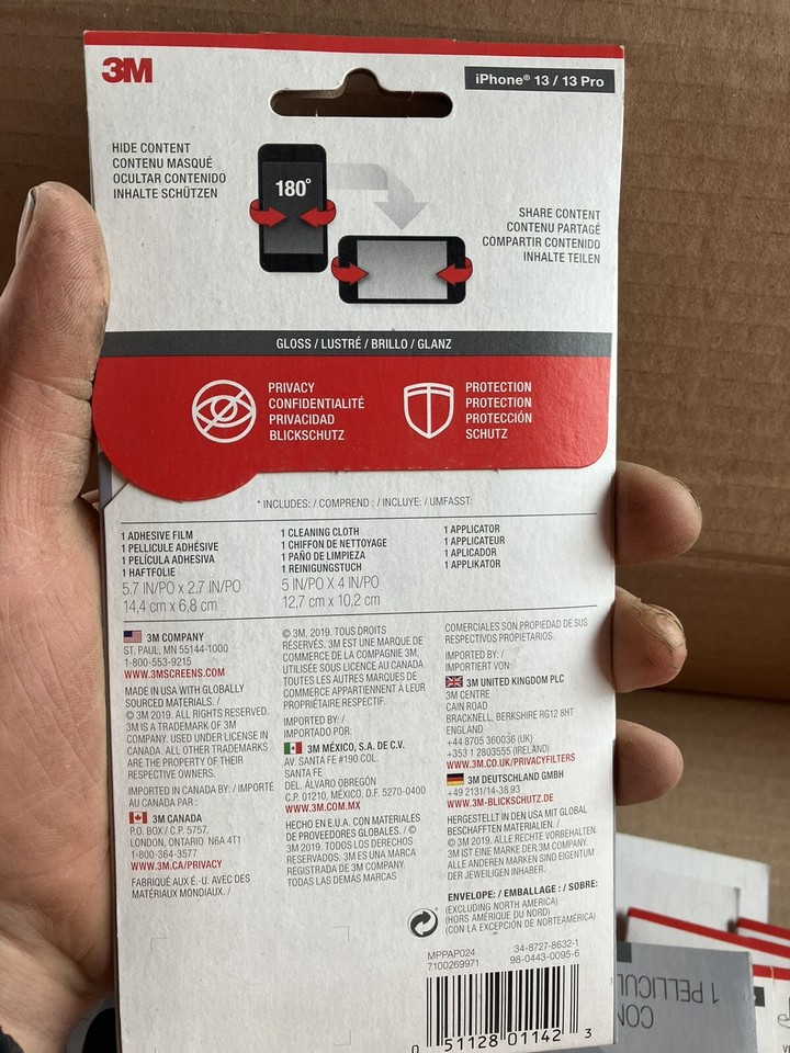 3m privacy screen protector for iphone 13/13Pro | eBay