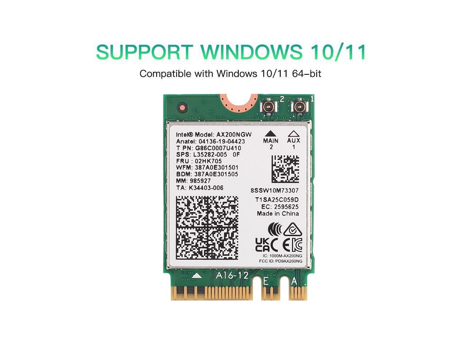 Intel Wifi 6 AX200 Intel Wifi 6E AX210NGW Wifi Bluetooth Adapter Wifi ...