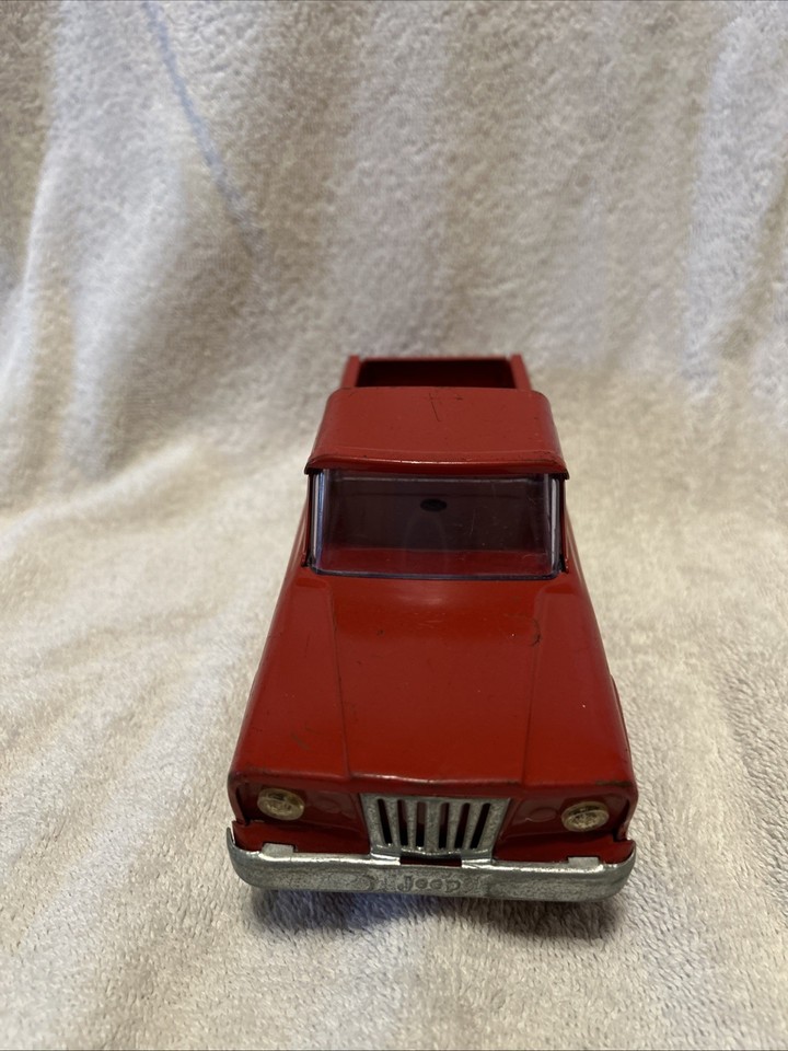 Toy Vintage 1960s Tonka Pressed Steel 9” Mid Size Red Jeep Pick Up ...