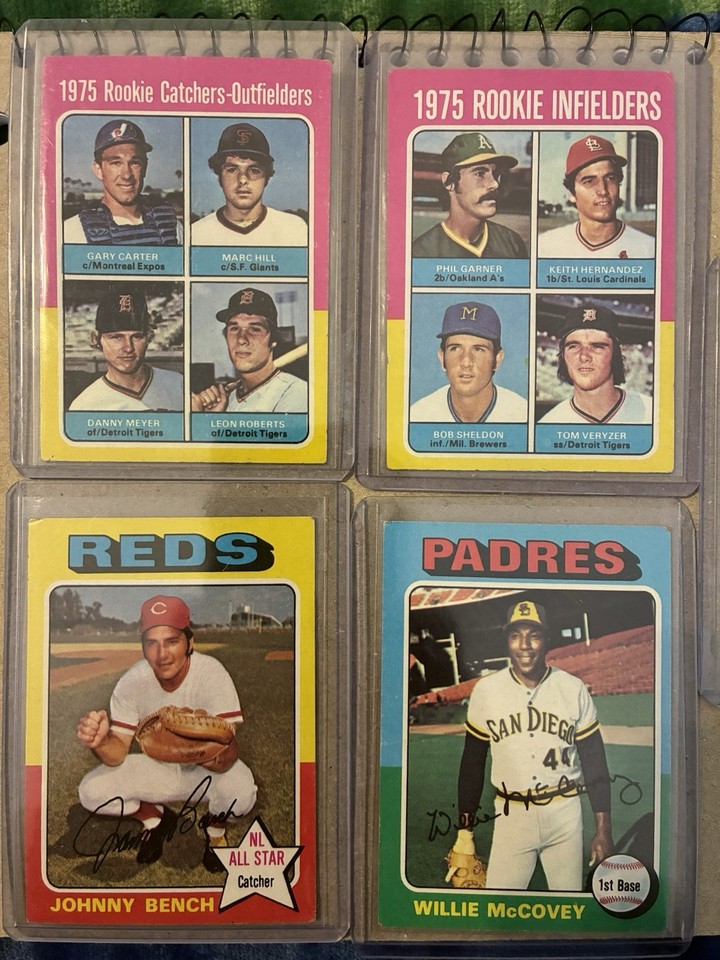 1975 Topps Baseball 9 Card Lot (McCovey,Seaver,Munson,Ryan,Foster ...