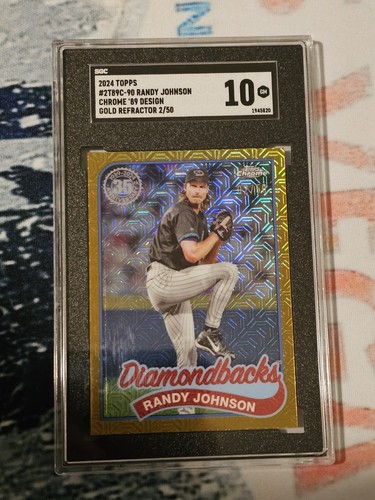 2024 Topps Chrome Randy Johnson 1989 Design Gold Refractor SGC 10 /50 ...