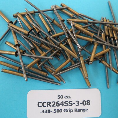 CCR264SS3-08 (50 ea) Cherry Aircraft Anchor Nut Plate Rivets .438-.500 ...