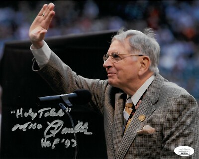 Milo Hamilton signed 8x10 Photo w/ dual Holy Toledo & HOF 92- JSA Holo ...