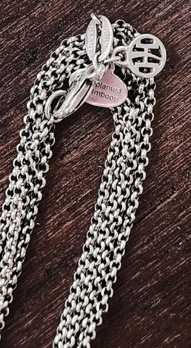 John Hardy 36" Long Thin Chain Necklace 9.4 Grams Sterling Silver ...