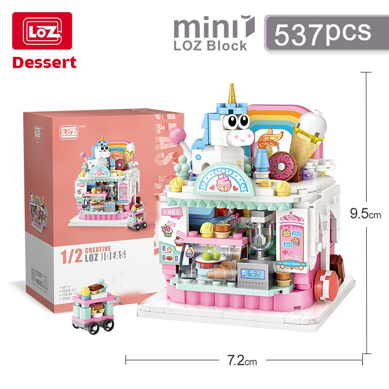 LOZ Mini Blocks Sets Food Street View Building Blocks Micro Bricks with ...