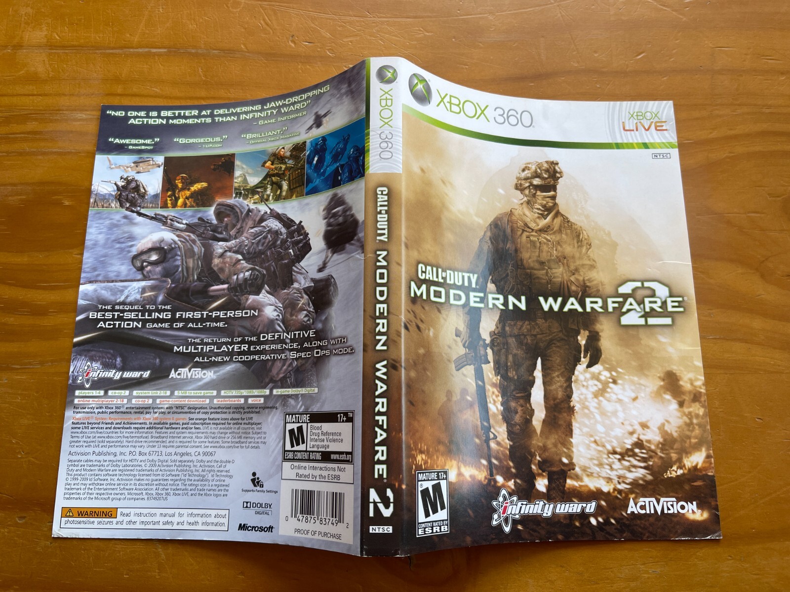 Xbox 360 Cover Art Inserts Original Authentic Microsoft - BUY 3 GET 1 ...