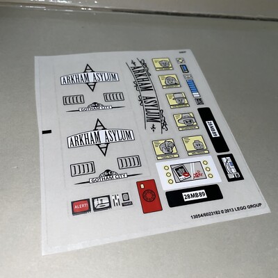 Lego Batman Original Sticker Sheet from Arkham Asylum Set 10937 | eBay
