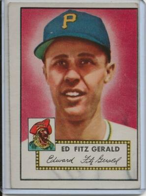 1952 Topps Baseball Card Ed Fitzgerald Catcher Pittsburgh Pirates R/BNR ...