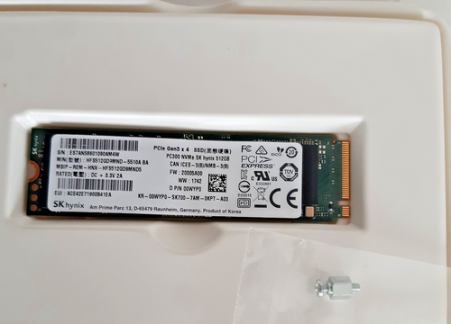 SK HYNIX 512GB PCIe GEN3 X4 NVMe SSD M.2, MOUNTING SCREWS INCL. OPEN ...