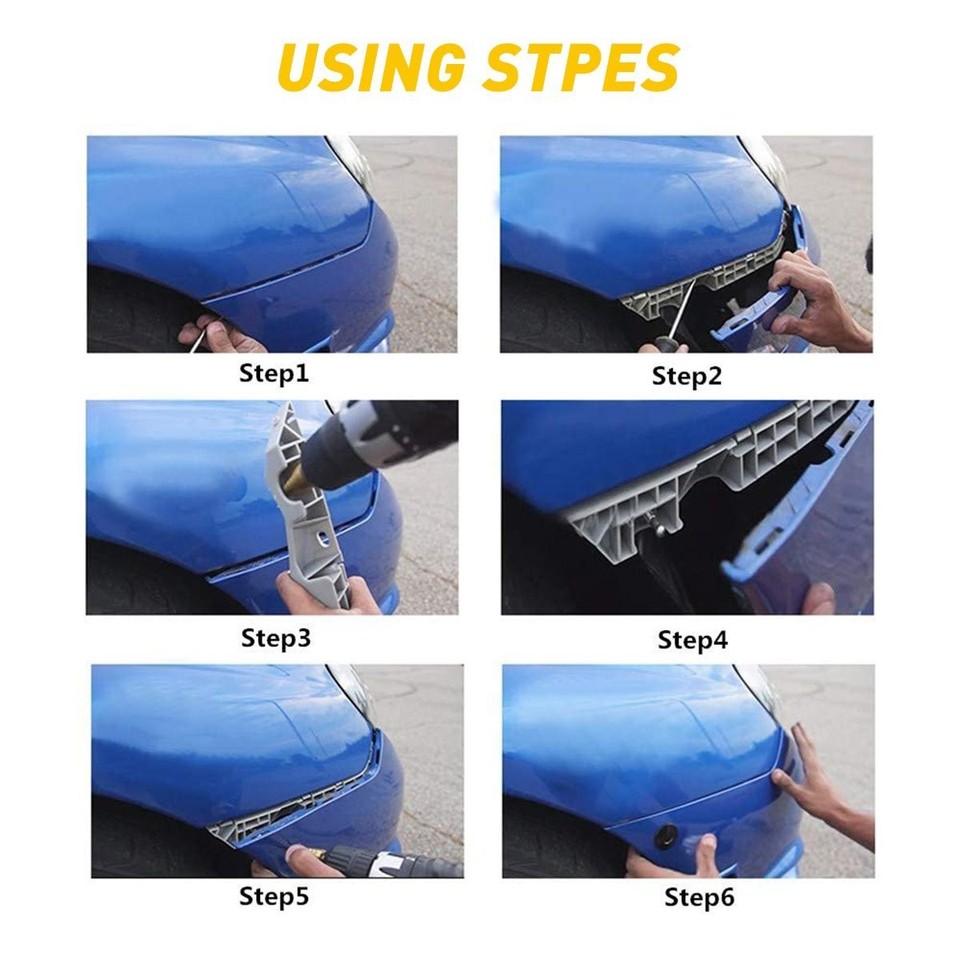 Push Silver Button Quick Hood Release Bonnet Lock Pins Clip Car Bumper ...