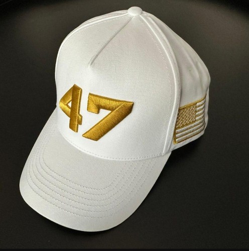 Authentic Limited Charlie Kirk White Hat Cap Gold 47 Turning Point USA ...