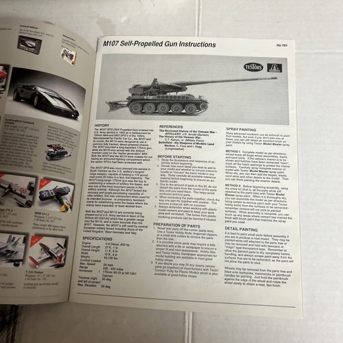 Italeri Testors #791 M107 Cyclops Self-propelled Gun Tank 1:35 Scale ...