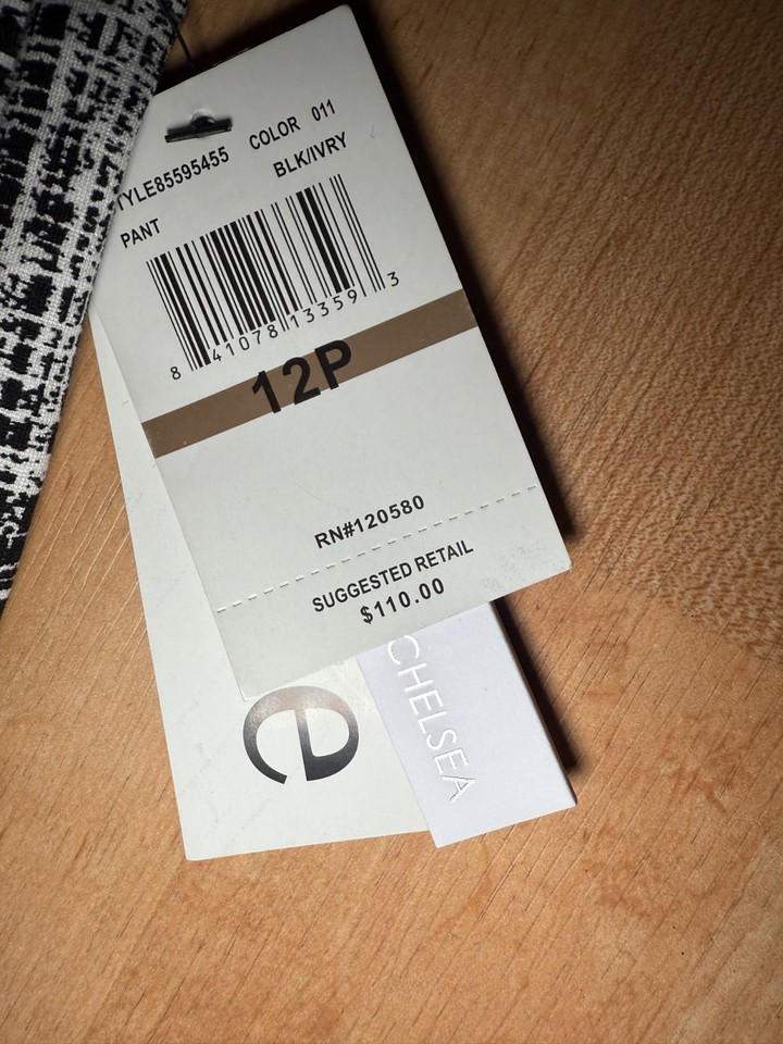 NWT $110 Amanda + Chelsea Stretch Contemporary Fit Slim Trouser Pants ...