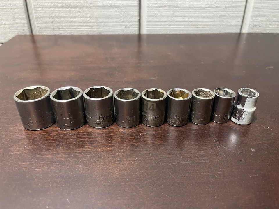 Craftsman 3/8" Drive Sockets, 6 Point 10mm-19mm Made in USA Mixed Lot ...
