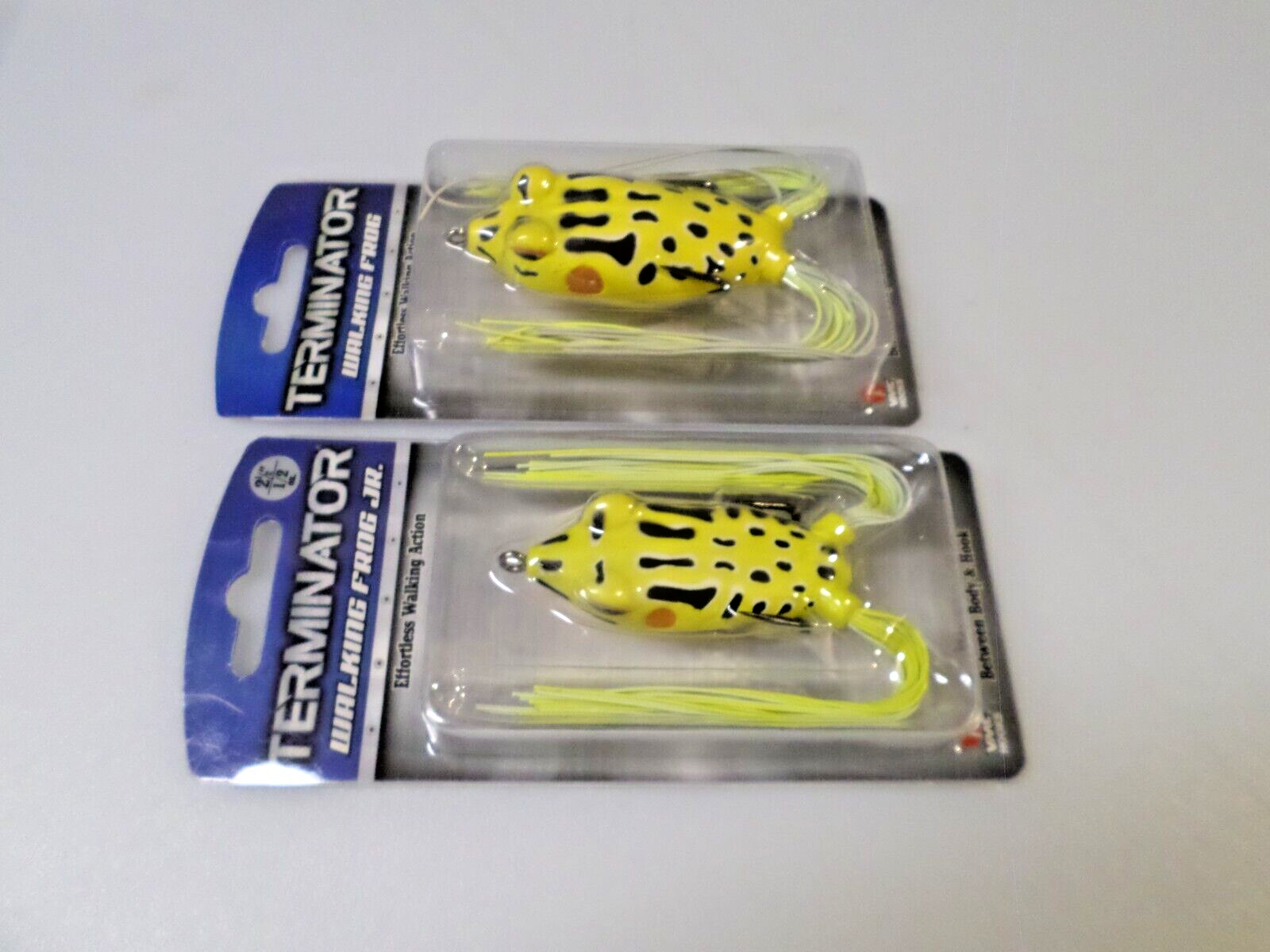 LOT OF 2 - TERMINATOR WALKING FROG & JR - 3 YEL LEOP & 25 YEL LEOP ...