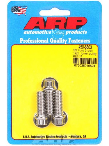 ARP Lower Pulley Bolts S/S 12Pt Ford 3/8 x Dia 1.00 UHL 3 Piece (450 ...