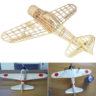 Mitsubishi A6M2 Zero 400mm Wingspan Balsa Wood Model Plane Kit Tony Ray ...