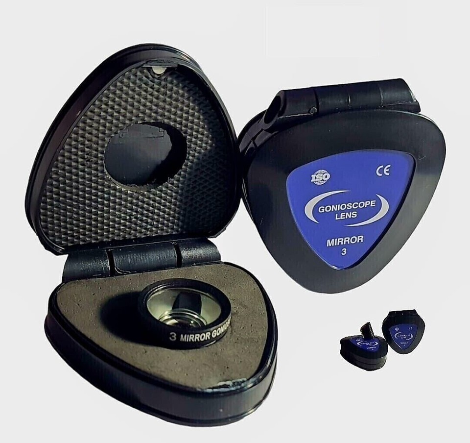 3 Three Mirror Gonioscope Gonio Lens Black Unique case | eBay