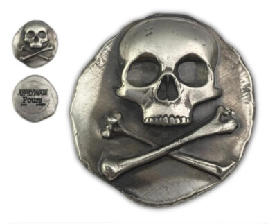 1 Oz MK BARZ ”Anonymous Pours - Skull & Cross Bones “ Round 999 FS | eBay