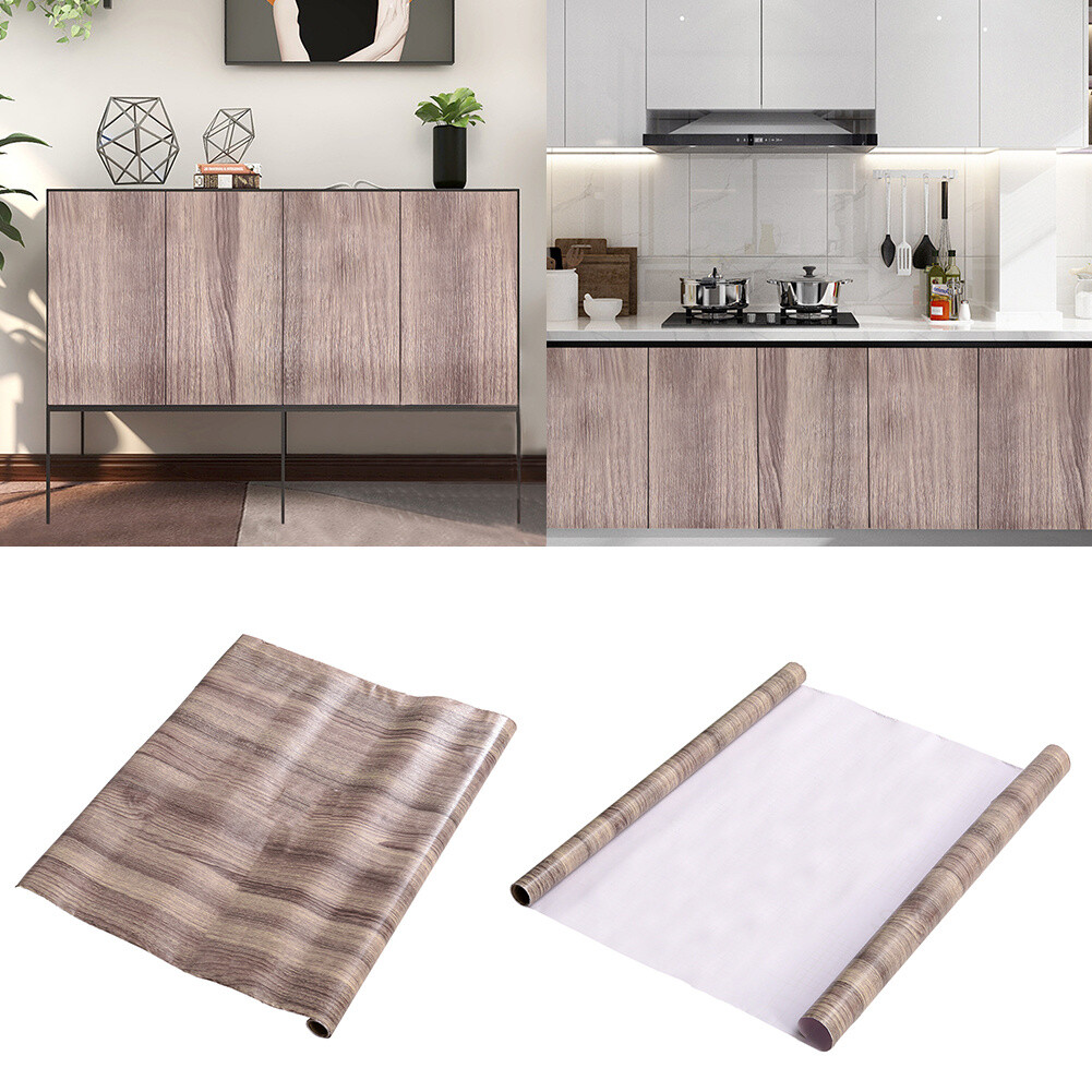 5/10m Self Adhesive Kitchen Worktop Covering Vinyl Wrap Cupboard Door ...