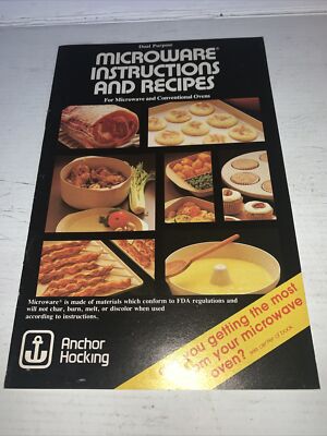 Vintage Dual Purpose Microwave Instructions And Recipes Anchor Hocking ...