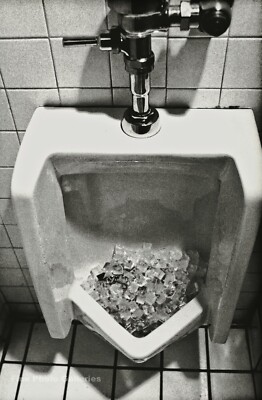 1988 Vintage HELMUT NEWTON Ice Cold Urinal Men Restroom Photo Gravure ...