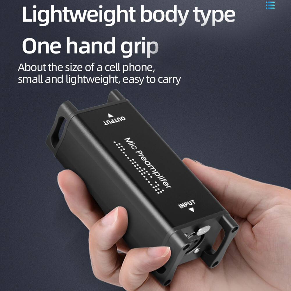 Mic Booster Preamplifier Portable Mic Preamplifier for Studio (Without ...