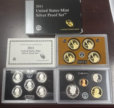2011 United States Mint Silver Proof Set Box & COA ! | eBay