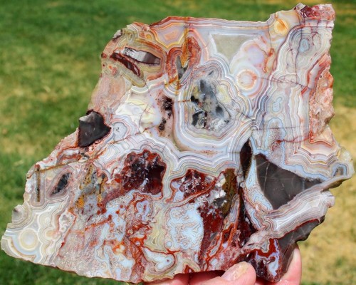 MEXICAN CRAZY LACE AGATE SLAB 315 grams rough/jasper/cab/gem/mineral ...
